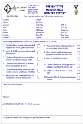 Intruder Maintenance – GCS Alarms